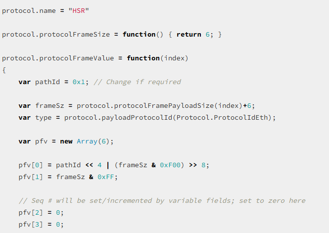 Generate HSR/PRP traffic using a custom protocol script